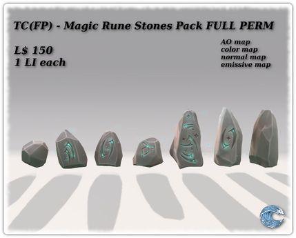 Second Life Marketplace - TC(FP) - Magic Rune Stones Pack FULL PERM